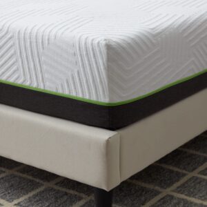 LUCID 12 Inch Latex Hybrid Mattress - Responsive Latex Foam and Encased Springs - Firm Feel - Motion Isolation - Edge Support - Gel Infused - Pressure Relief - Bed in a Box - Full Size