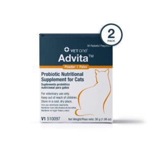 vetone advita probiotic nutritional supplement powder for cats (2 pack)