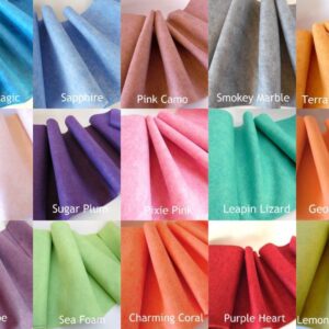 15 Luminous Heathered Colors 9X12 inch Merino Wool Blend Felt Sheets Collection - OTR felt