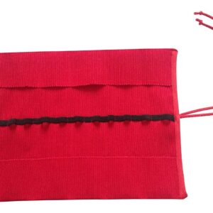 Natural Cotton Waldorf Crayon Roll - A holder for Stockmar and other Crayons (Red)