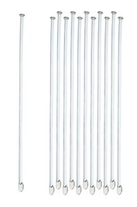 eisco 10pk glass stirring rods, 7.9" - spade & button ends, 6mm diameter - excellent for laboratory or home use - borosilicate 3.3 glass