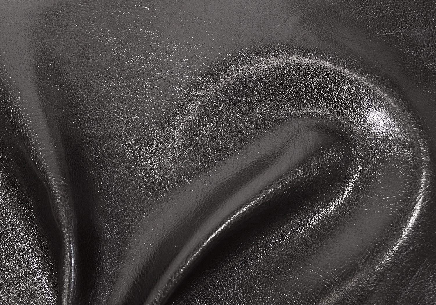 VViViD Bycast65 Black Gloss Top-Grain Faux Leather Marine Vinyl Fabric (1.5ft x 54")