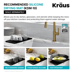 KRAUS Forteza 32-inch Undermount Single Bowl Granite Kitchen Sink in Grey, KGU-55GREY