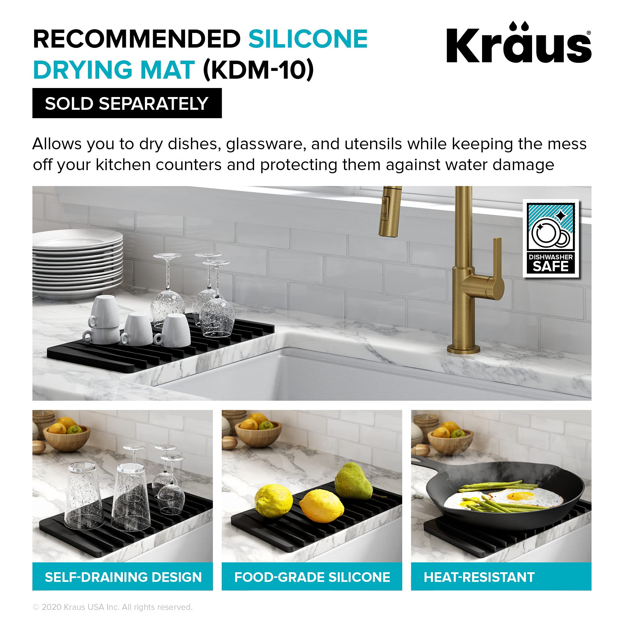 KRAUS Forteza 32-inch Undermount Single Bowl Granite Kitchen Sink in Grey, KGU-55GREY