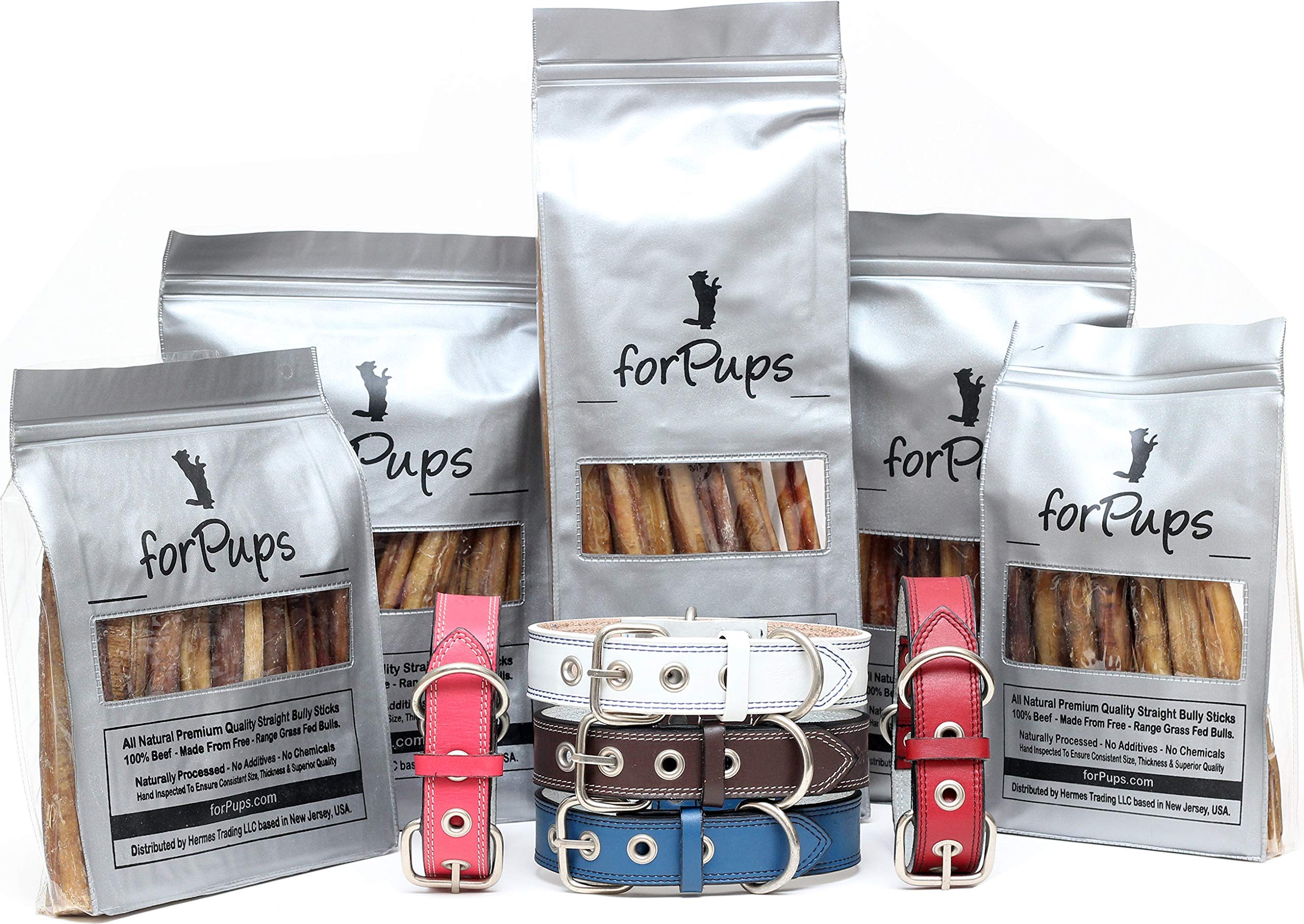 forPups Regular Bully Sticks (Half Pound - 6 Inch) (8 oz Pack) - All Natural, Grass-Fed, Non-GMO (6") (0.5 lb) 100% Beef Pizzle Dog Chews, Fully Digestible, Best Dental Treats