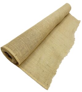 40 inches wide x 24 feet long burlap roll - premium jute liner | heavy duty (7 oz) | frost guard seed cover for gardening | natural jute-burlap - 8 yds | ideal for erosion control,table runners,decor