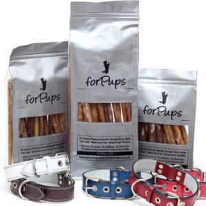 forPups Regular Bully Sticks (Half Pound - 6 Inch) (8 oz Pack) - All Natural, Grass-Fed, Non-GMO (6") (0.5 lb) 100% Beef Pizzle Dog Chews, Fully Digestible, Best Dental Treats