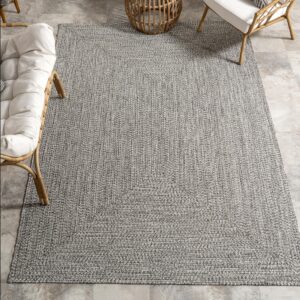 nuLOOM Braided Indoor/Outdoor Area Rug, 2' x 3', Wynn Salt And Pepper