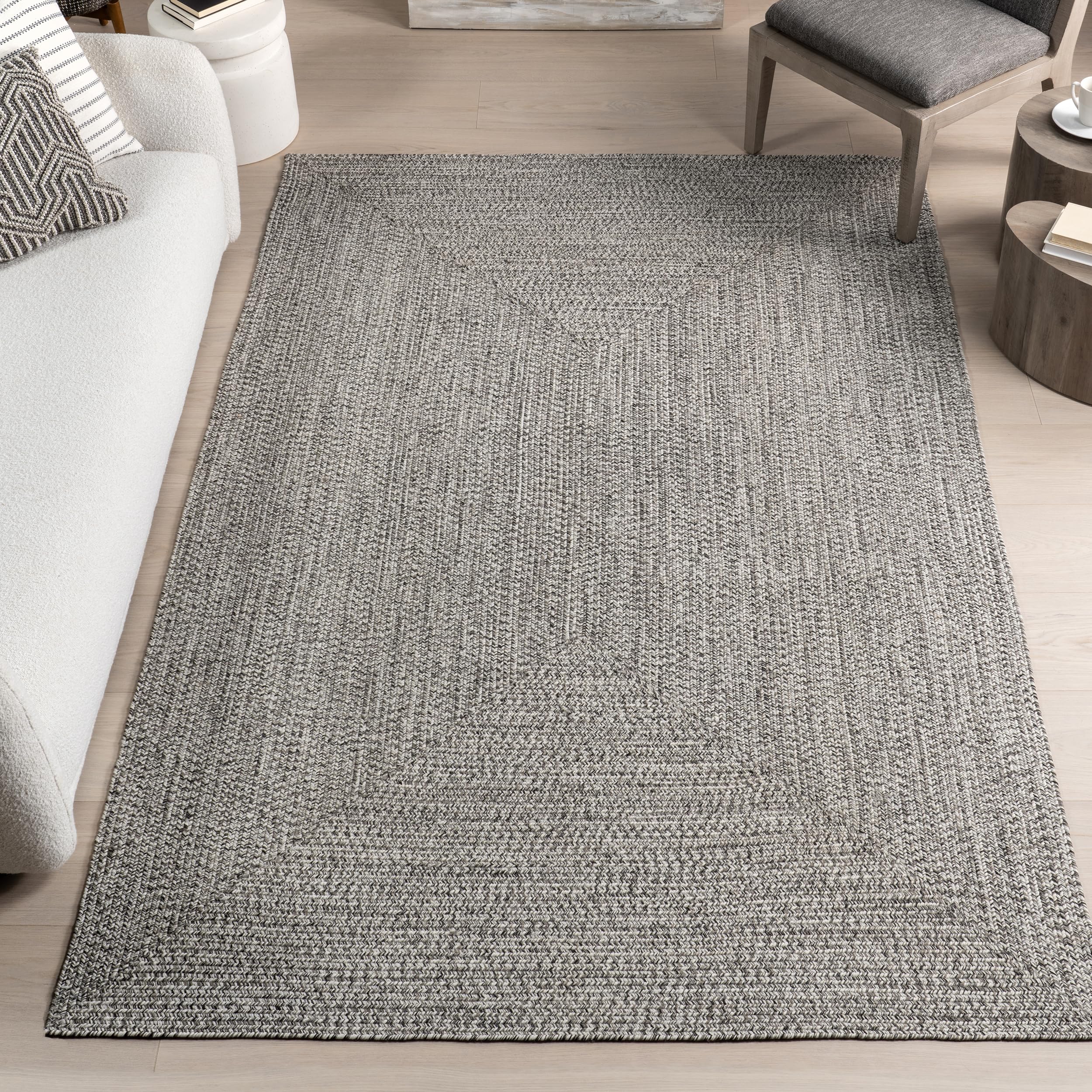 nuLOOM Braided Indoor/Outdoor Area Rug, 2' x 3', Wynn Salt And Pepper