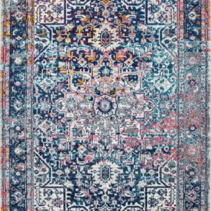 nuLOOM Lilah Vintage Medallion Accent Rug, 2x3, Blue