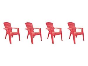 adams kids red polypropylene adirondack chair