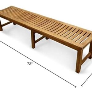 Douglas Nance Classic 6' Teak Backless Bench