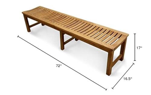 Douglas Nance Classic 6' Teak Backless Bench