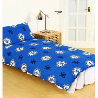 Chelsea Official FC Single Duvet Cover Set with Pillowcase (Reversible)