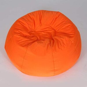 fun and function - mega mushy smushy bean bag chair - alternative seating options for classrooms, clinic & home use - lightweight & calming - large, 24 inches - orange