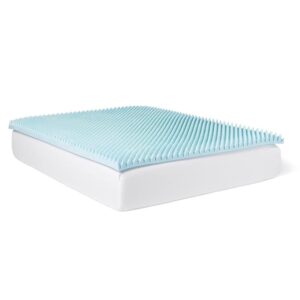 slumber solutions gel highloft 3-inch memory foam mattress topper queen