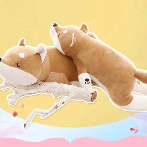 30'' Shiba Inu Plush Stuffed Animal, Giant Stuffed Animals for Anxiety, Big Shiba Inu Corgi Plush, Dog Plush Pillow Hugging Pillow Sleeping Dog Cushion Soft Plush Toy Big Stuffed Animals Kawaii Decor