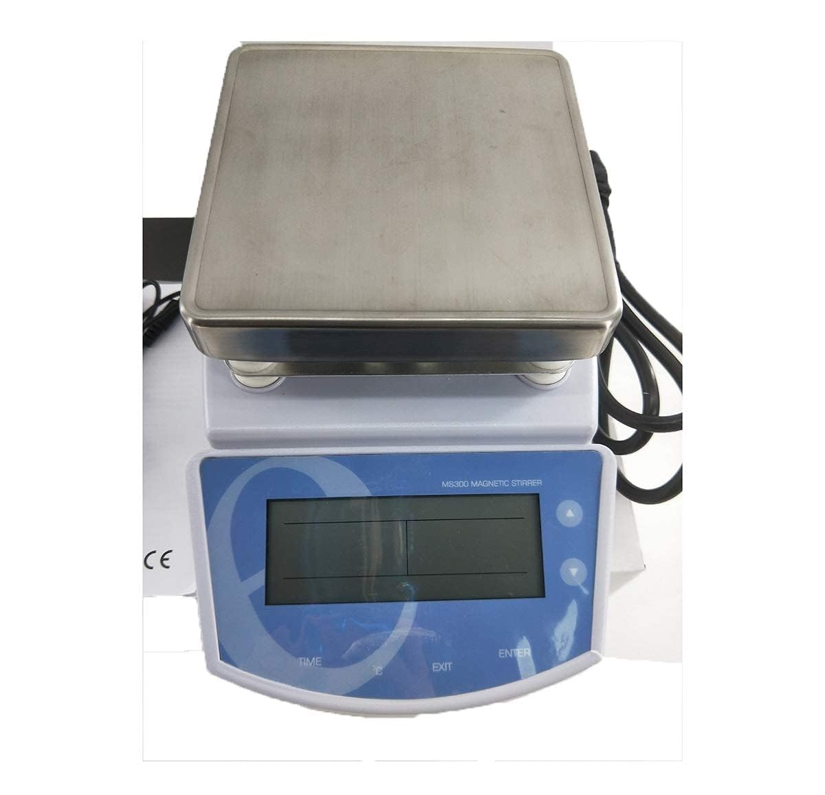 MS300 Hot Plate Magnetic Stirrer Digital Thermostatic Magnetic Stirrer with Maximum Stirring Capacity 2 Liters LCD Display Max Temperature 300 Degree Celsius