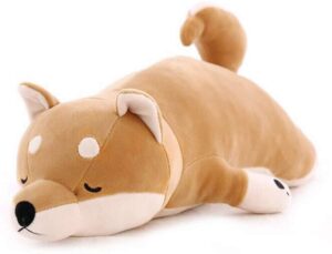 30'' shiba inu plush stuffed animal, giant stuffed animals for anxiety, big shiba inu corgi plush, dog plush pillow hugging pillow sleeping dog cushion soft plush toy big stuffed animals kawaii decor