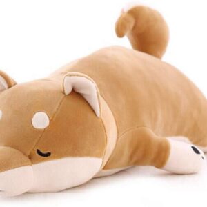 30'' Shiba Inu Plush Stuffed Animal, Giant Stuffed Animals for Anxiety, Big Shiba Inu Corgi Plush, Dog Plush Pillow Hugging Pillow Sleeping Dog Cushion Soft Plush Toy Big Stuffed Animals Kawaii Decor