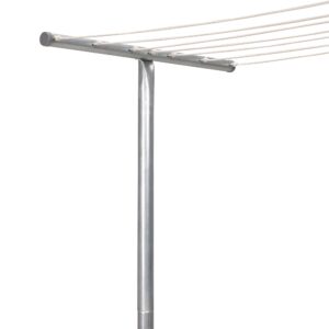 household essentials t2075-1 galvanized steel one-piece pole clothesline t-post