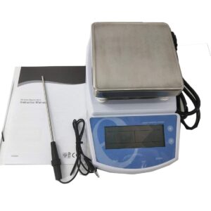 MS300 Hot Plate Magnetic Stirrer Digital Thermostatic Magnetic Stirrer with Maximum Stirring Capacity 2 Liters LCD Display Max Temperature 300 Degree Celsius