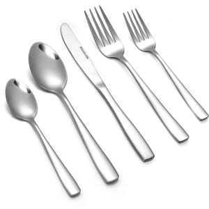 eslite stainless steel silverware cutlery set,50- piece,service for 10