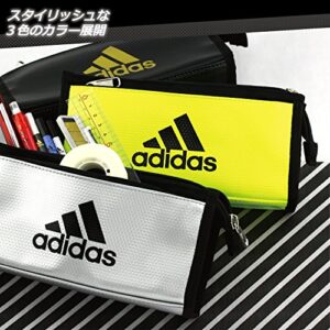 三菱鉛筆 Mitsubishi Pencil PT1400AI04S24 Pencil Case, AI04, Silver Black, Enamel x Cloth, Double Pocket