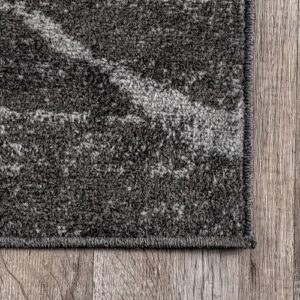 nuLOOM 2x3 Thigpen Contemporary Area Rug, Charcoal, Abstract Lines, Non-Slip Backing, Stain Resistant, For Bedroom, Dining Room, Living Room, Hallway, Office, Kitchen, Entryway