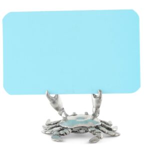 Vagabond House Pewter Metal Crab Place Card Holder/Cheese Markers 1 inch Tall