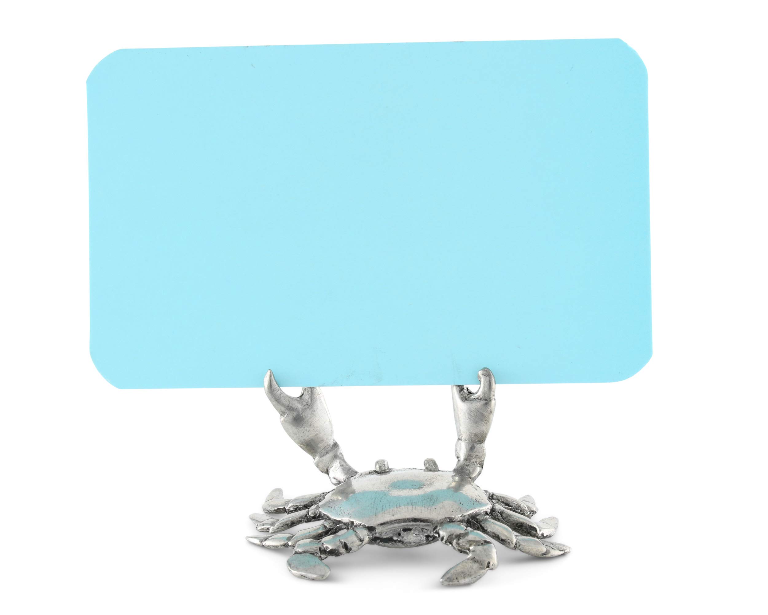 Vagabond House Pewter Metal Crab Place Card Holder/Cheese Markers 1 inch Tall