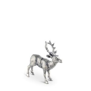 Vagabond House Pewter Metal Deer Place Card Holder/Cheese Markers Artisan Designer Handcrafted for Cabin Lodge Mountain Decor 1.5 inch Tall