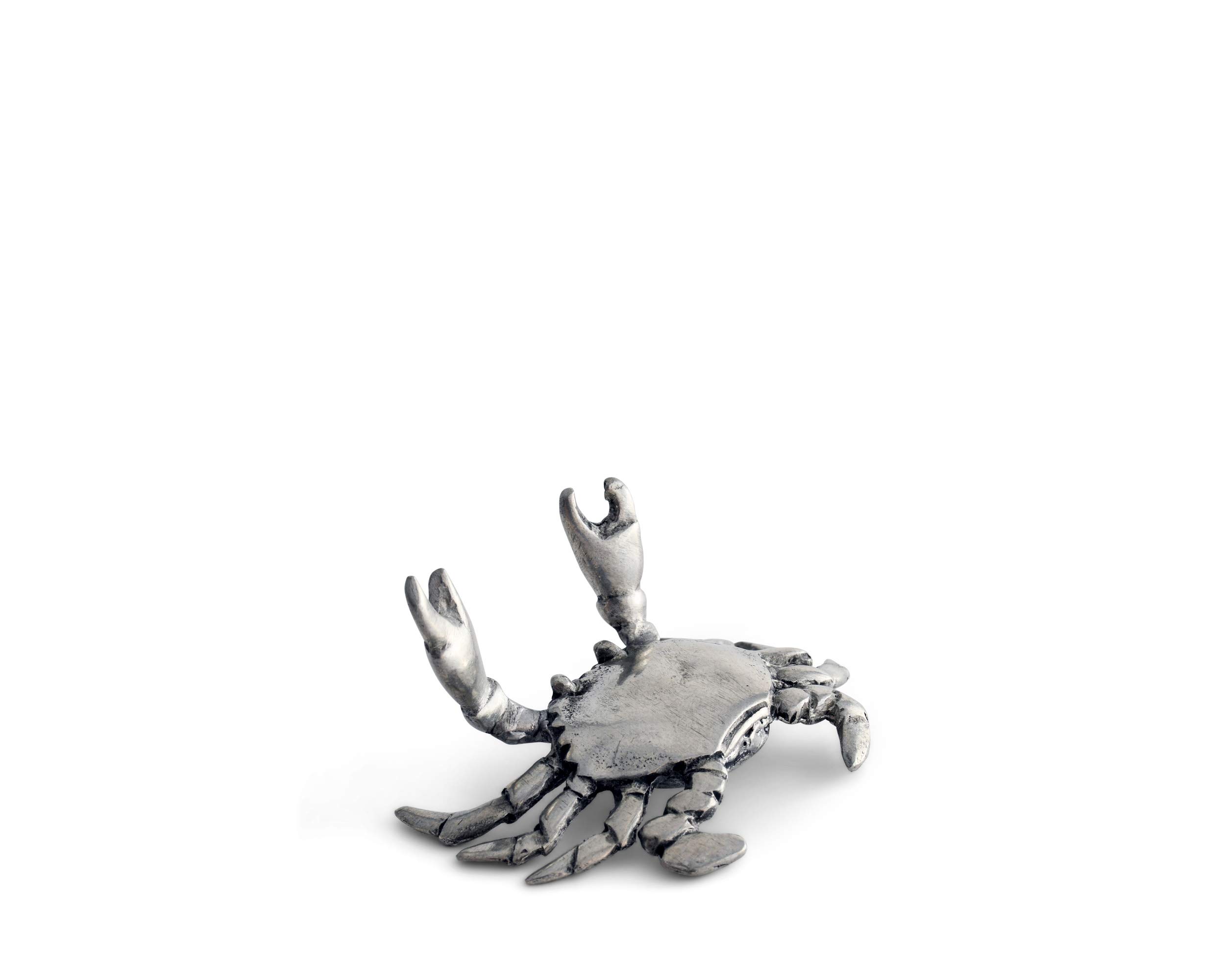 Vagabond House Pewter Metal Crab Place Card Holder/Cheese Markers 1 inch Tall