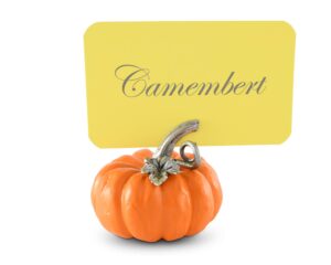 vagabond house resin pumpkin place card holder/cheese markers 2 inch diameter