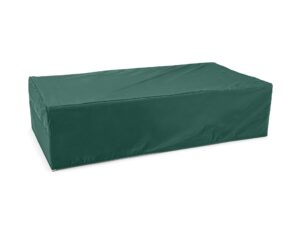 covermates rectangular accent table cover - patio outdoor furniture cover, water resistant outdoor ottoman/side table cover, classic 12-guage vinyl, 50w x 30d x 25h, green