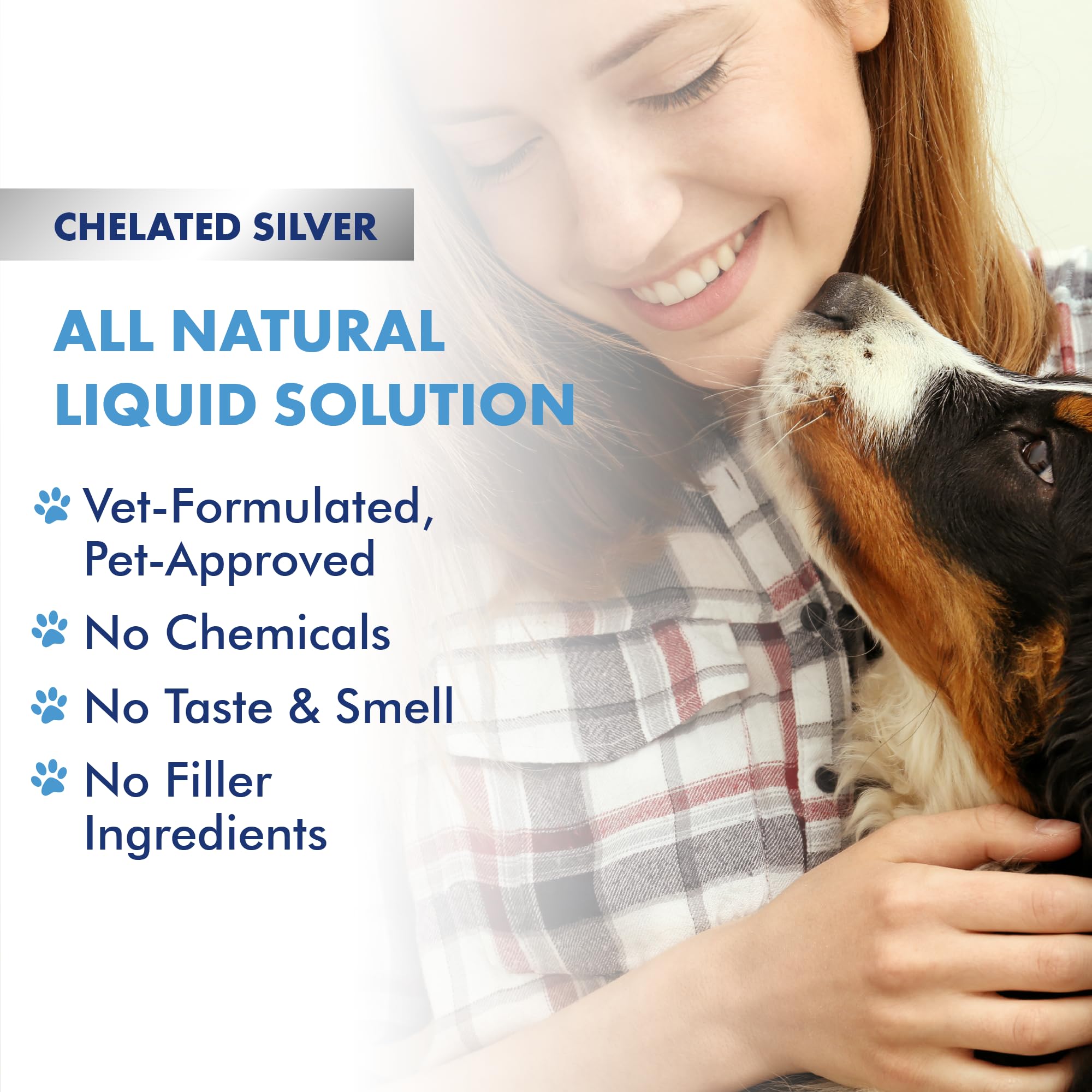 PetSilver Immune Support - Patented Chelated Silver Solution - Promotes Respiratory Health in Cats & Dogs - Allergies, Sinus & Cough Treatment - All-Natural Nebulizer Solution - Easy to Use 16 fl oz