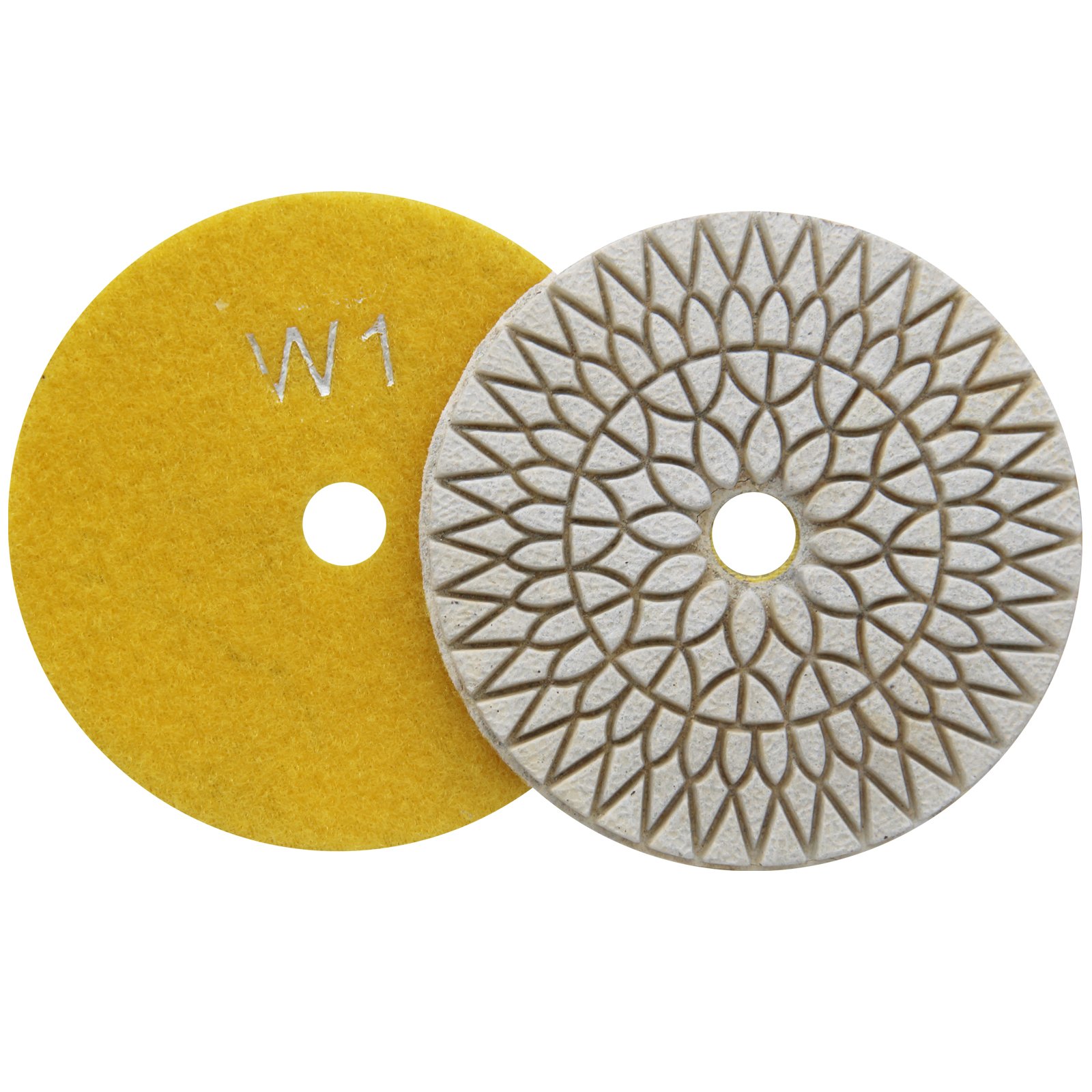 Easy Light 4 Inch 3-Step Flexible Wet Diamond Polishing Pads for Granite Marble 3 Pcs Set