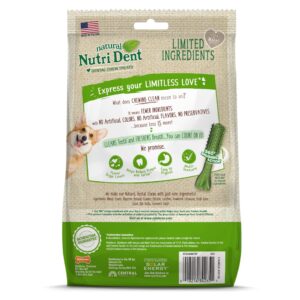 Nylabone Nutri Dent Dog Dental Treats - Natural Dog Teeth Cleaning & Breath Freshener - Dental Treats for Dogs - Fresh Breath Flavor, Mini (78 Count)