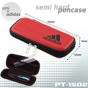 Mitsubishi Pencil Adidas PT1502AI04S24 Pencil Case AI04 Red Black Semi-Hard