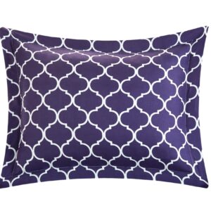 Chic Home 3 Piece Brooklyn Duvet Cover Set, Queen, Plum