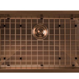 Whitehaus WHNPL2918-CO Noah Plus Collection Kitchen Sink, Copper