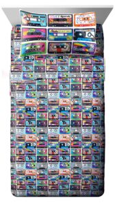 nickelodeon splat/nick 90's mix tape super soft 3 piece twin sheet set