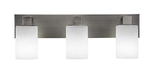 Toltec Lighting 583-GP-310 Apollo 3 Light Bath Bar with 4" White Muslin Glass