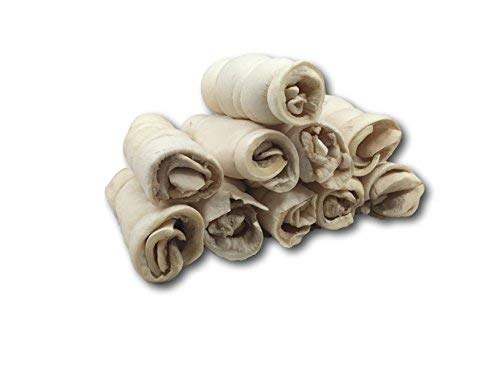 Top Dog Chews – 6” Beef Cheek Rolls, Long Lasting Dog Bones for Aggressive Chewers, Rawhide Free Dog Treats,(6 Inch (Pack of 10)