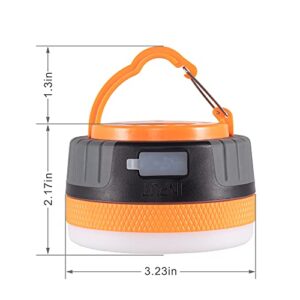 LIT-PaTH LED Camping Lantern, Rechargeable Light with Magnet Base, 2200 mAh, Survival Kit for Emergency, Hurricane, Outage, Medium Orange, 1 Pack