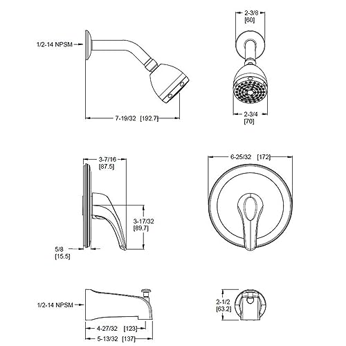 Pfister LG89030Y Pfirst Series 1-Handle Tub & Shower Trim in Tuscan Bronze