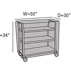 Covermates Outdoor Serving Cart Cover - Water Resistant Polyester, Drawcord Hem, Mesh Vents, Patio Furniture Table Covers, 50W x 30D x 34H, Charcoal