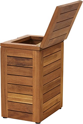 AquaTeak Spa Waste Basket with Lid