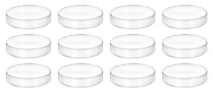 12pk plastic petri dishes with lids - 2" diameter, 0.5" depth - molded in polypropylene - reusable, autoclavable - translucent - eisco labs