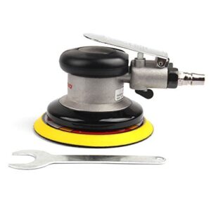 5-inch heavy duty air dual action random orbital sander, low vibration pneumatic da sanders